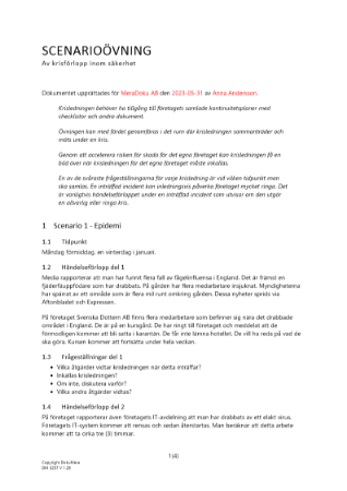 Scenarioövning säkerhet | DokuMera