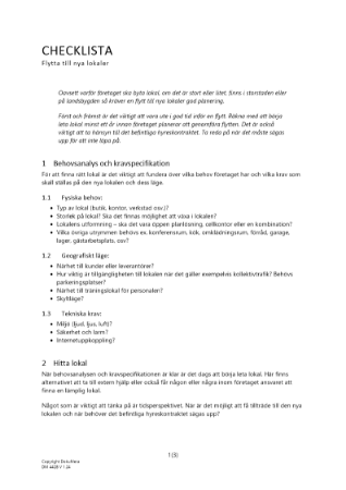 Checklista flytt | DokuMera